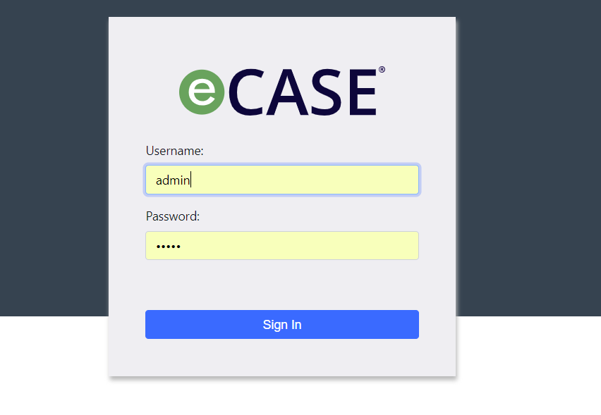 eCASE Admin - General - Accessing Administration